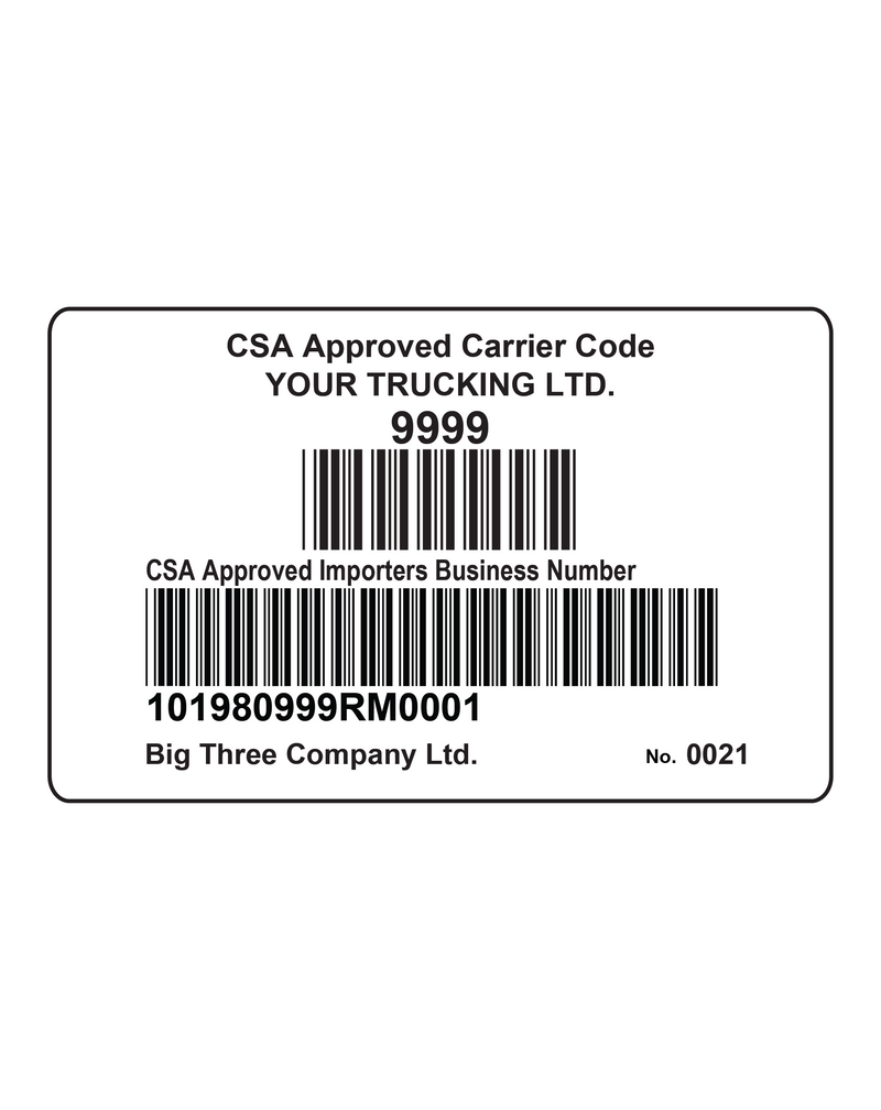CSA Cards - BorderLabels.com
